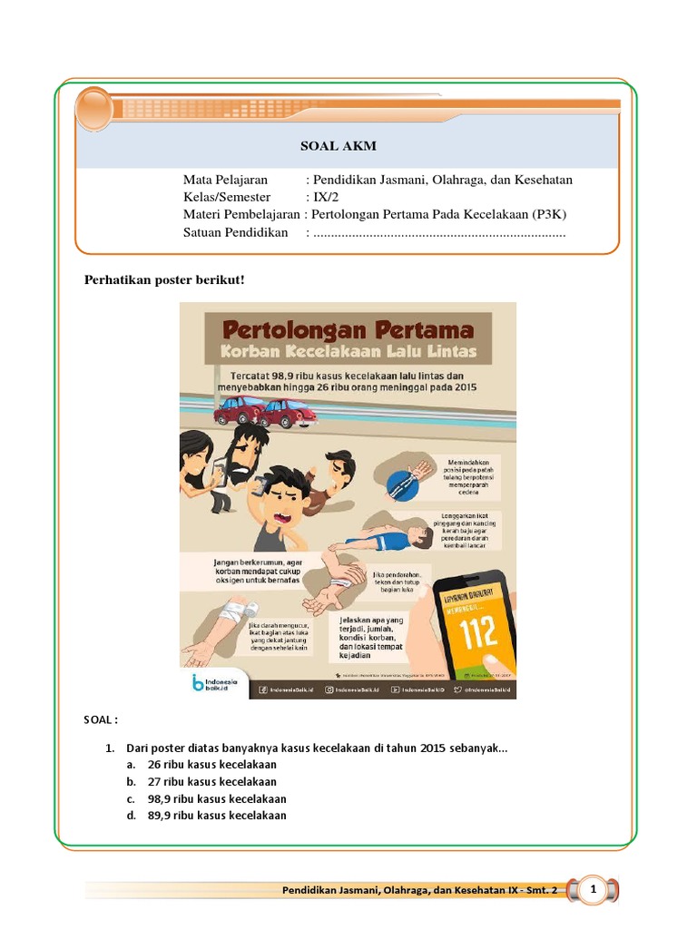 Soal P3K untuk Kelas 9 Smt 2 | PDF | Pengelolaan Keuangan & Uang