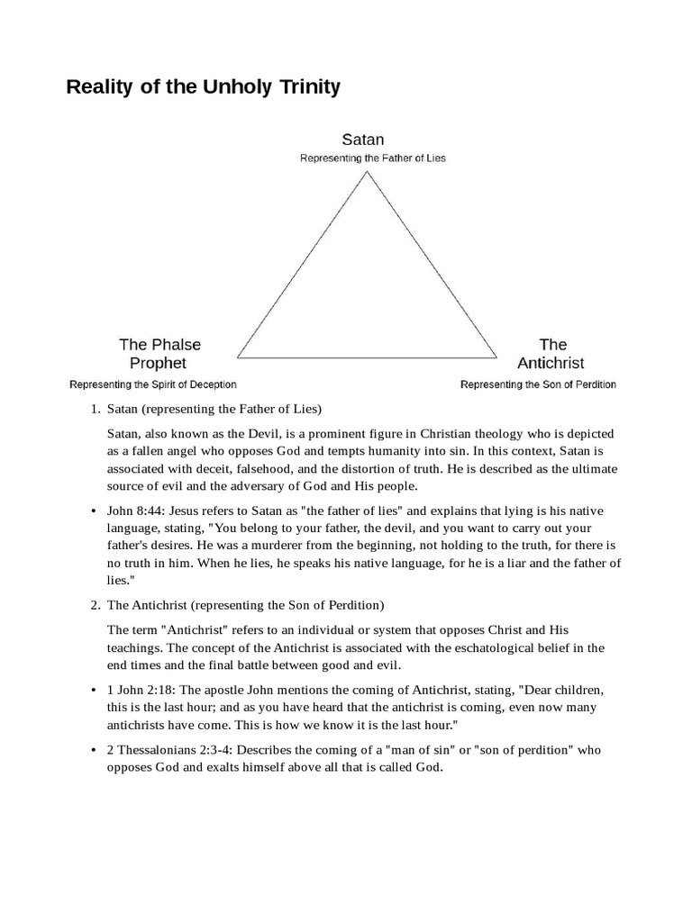 Reality of The Unholy Trinity | PDF