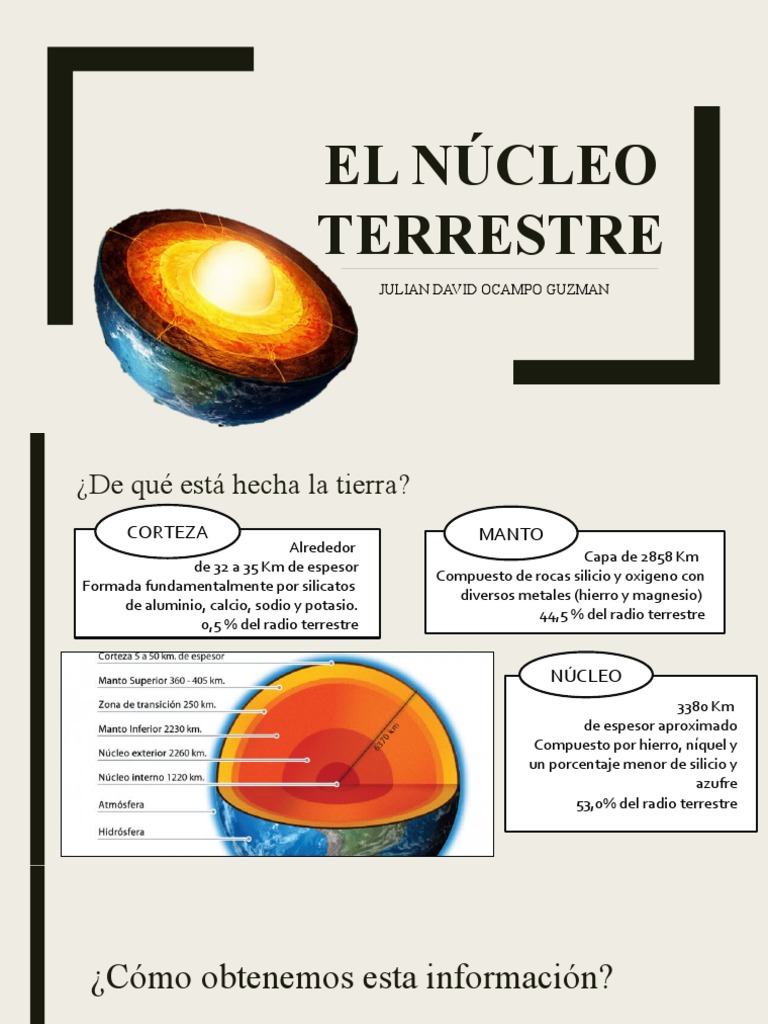 Estructura y Composición del Núcleo Terrestre | PDF | Campo magnético ...