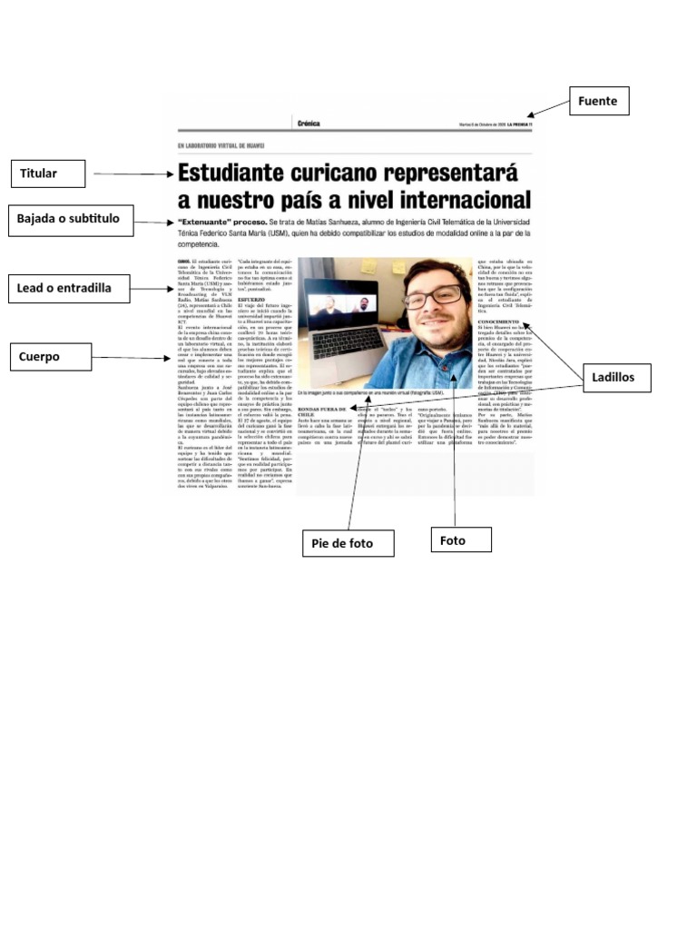 Estructura de Noticia | PDF