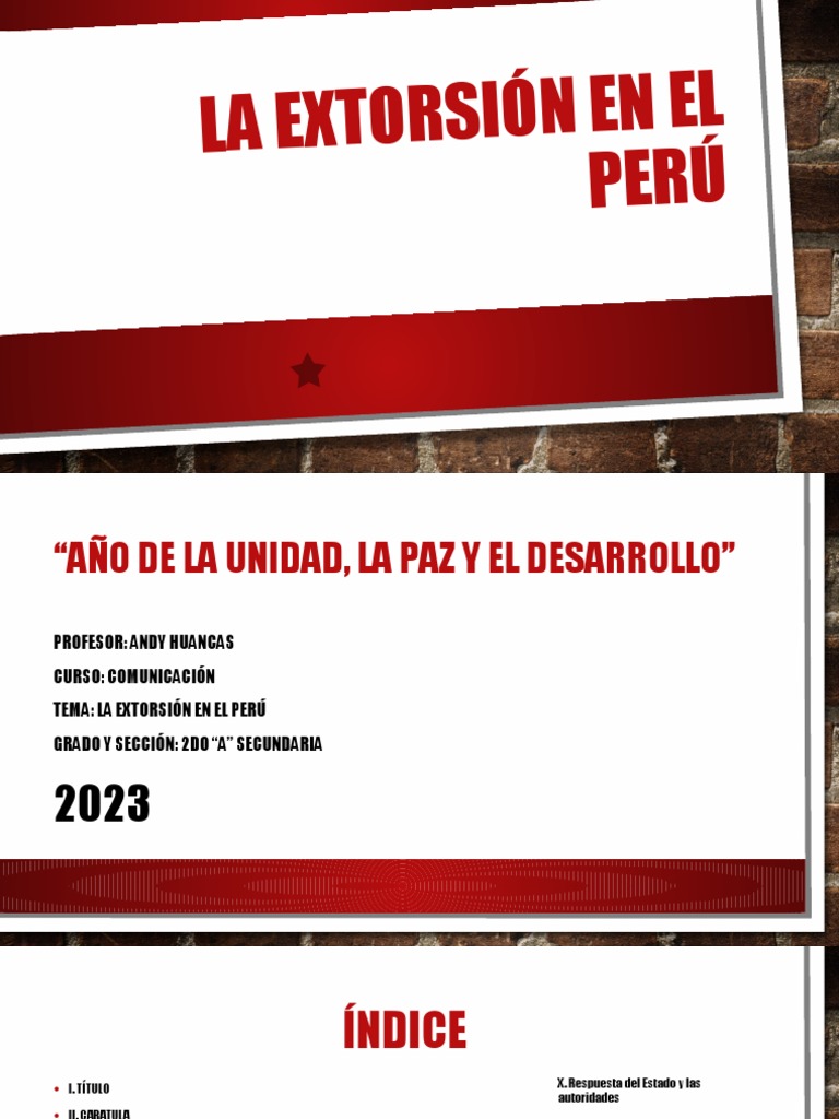 La Extorsión en El Perú | PDF | Perú | Secuestro
