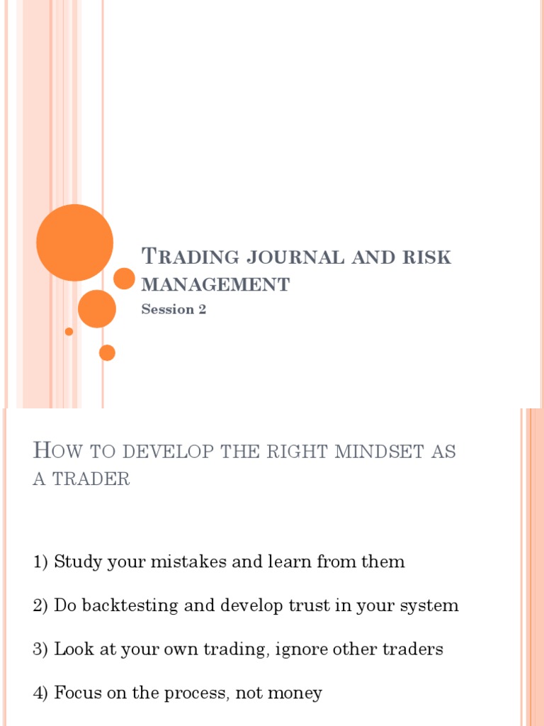 Trading Journal and Risk Management | PDF | Order (Exchange) | Moving Average