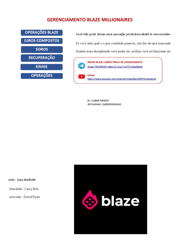Planilha Gerenciamento Blaze | PDF