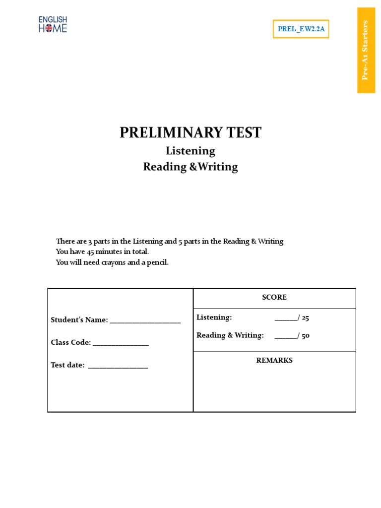Ew2.2a Prel Paper Test Updated | PDF