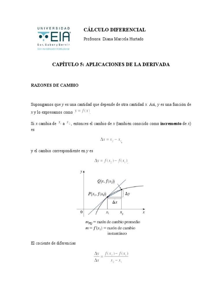 Cap 5 - Aplicaciones de La Derivada | PDF | Función continua | Derivado