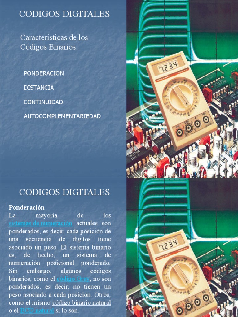 CLASE DE CODIGOS DIGITALEs | PDF | Decimal codificado en binario ...
