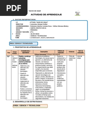 Respuestas De La Hoja De Trabajo Sobre Erosión Y Meteorización
