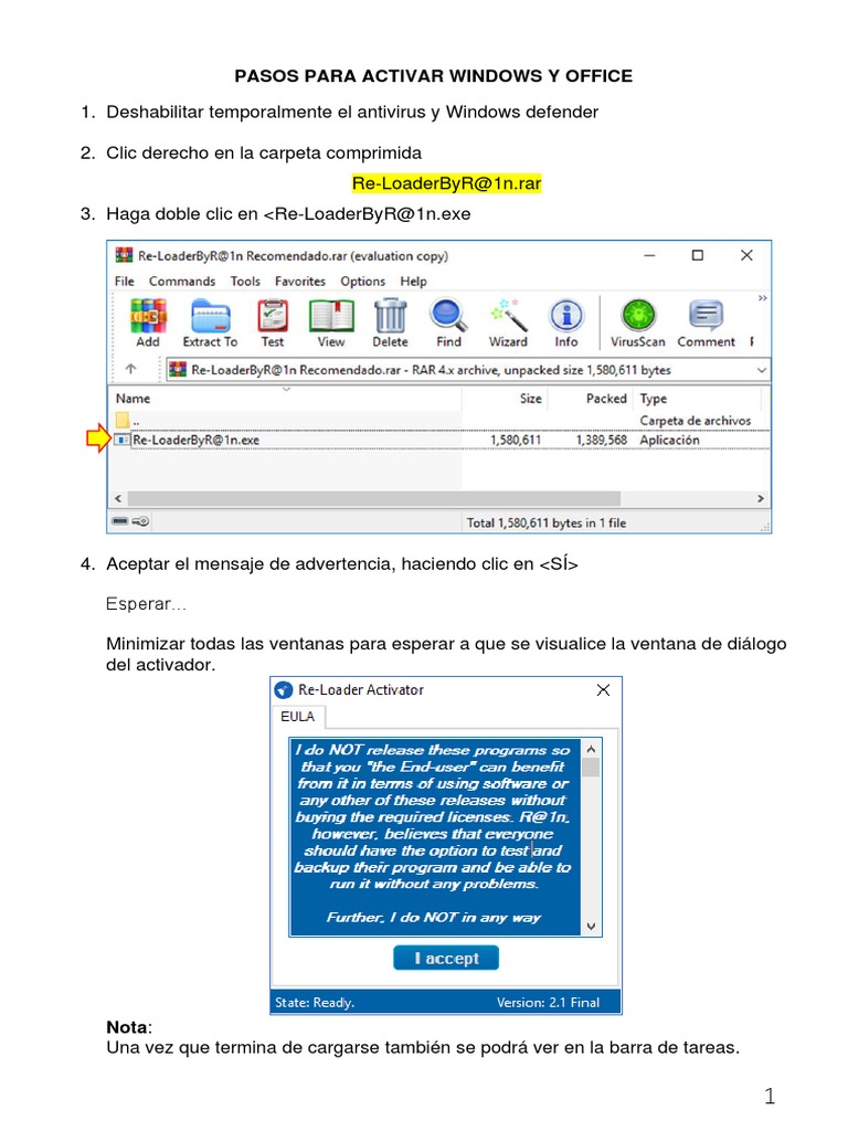 Pasos para Activar Windows y Office | PDF
