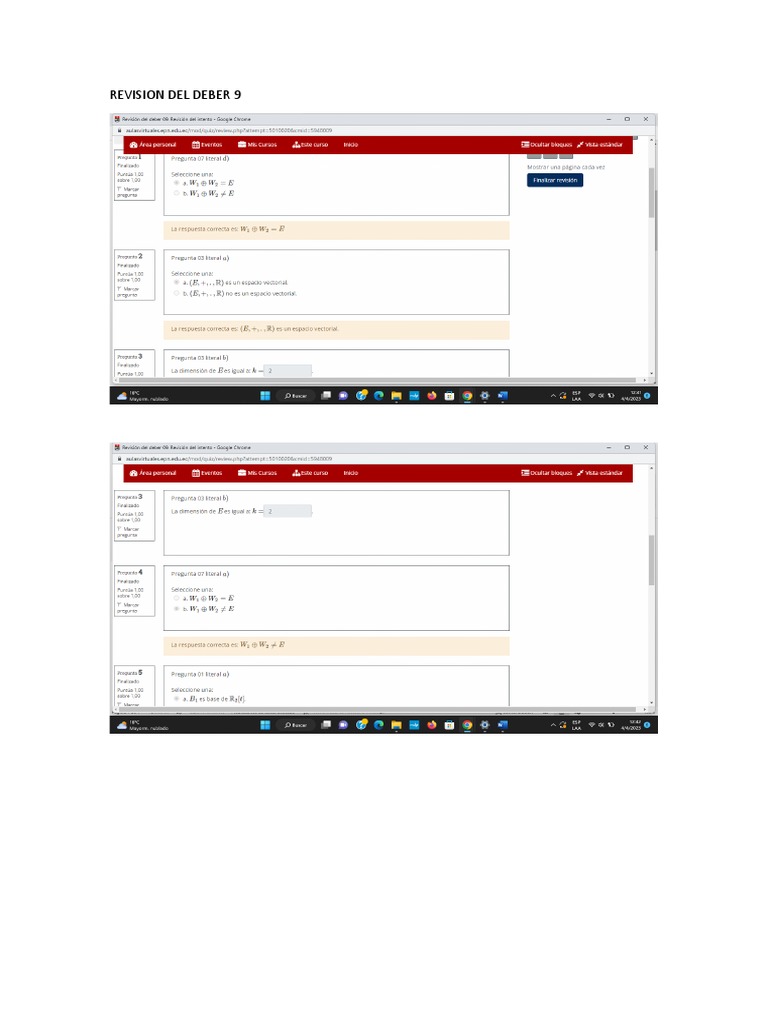 Revision Del Deber 9 | PDF