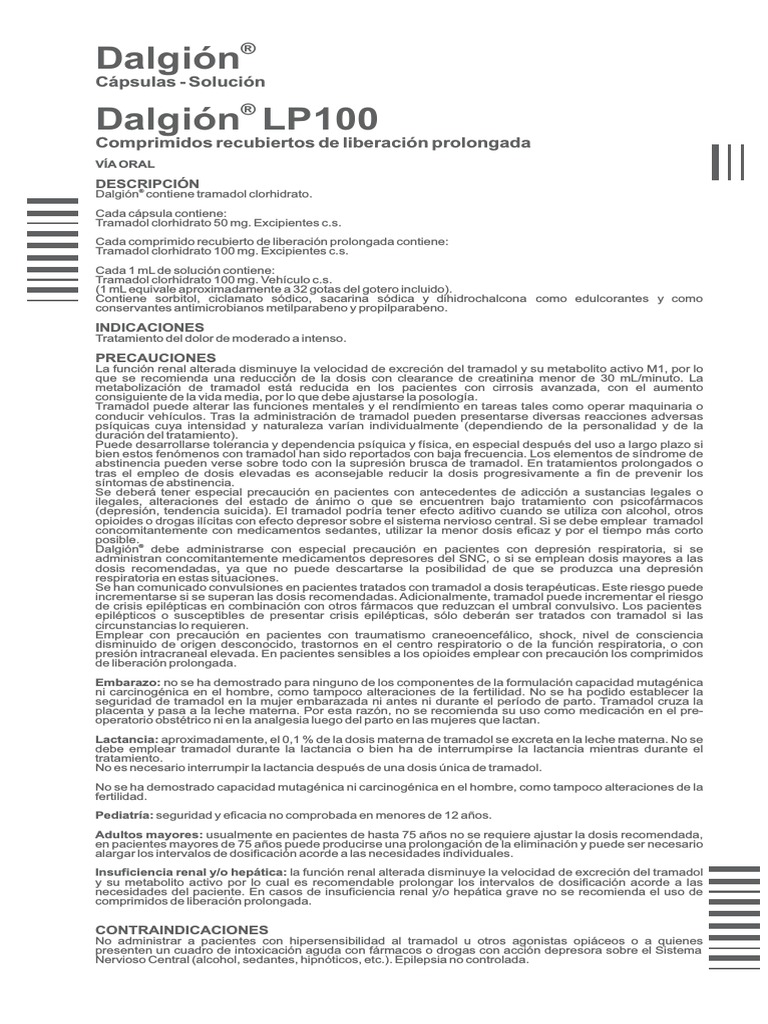 DALGION CAPS COMP SUSP Web Prosp | PDF | Antidepresivo | Despachador de ...