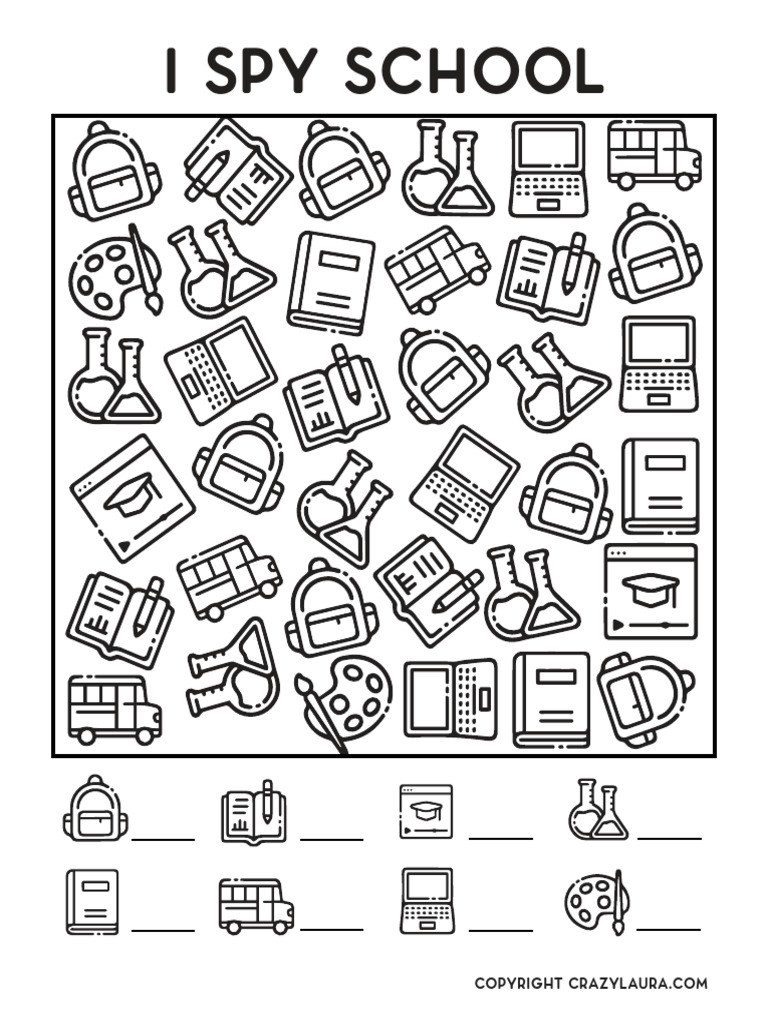 I Spy School Easy Without Answers | PDF
