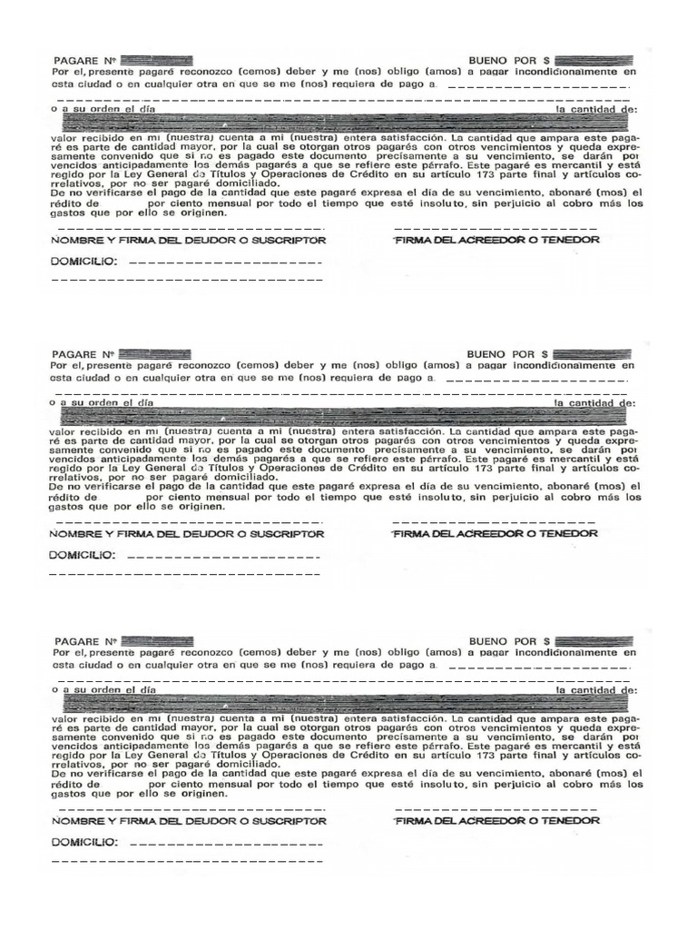 Pagares Formato Machote | PDF