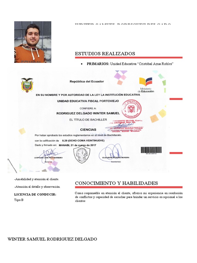 CV Samuel Rodriguez Delgado | PDF