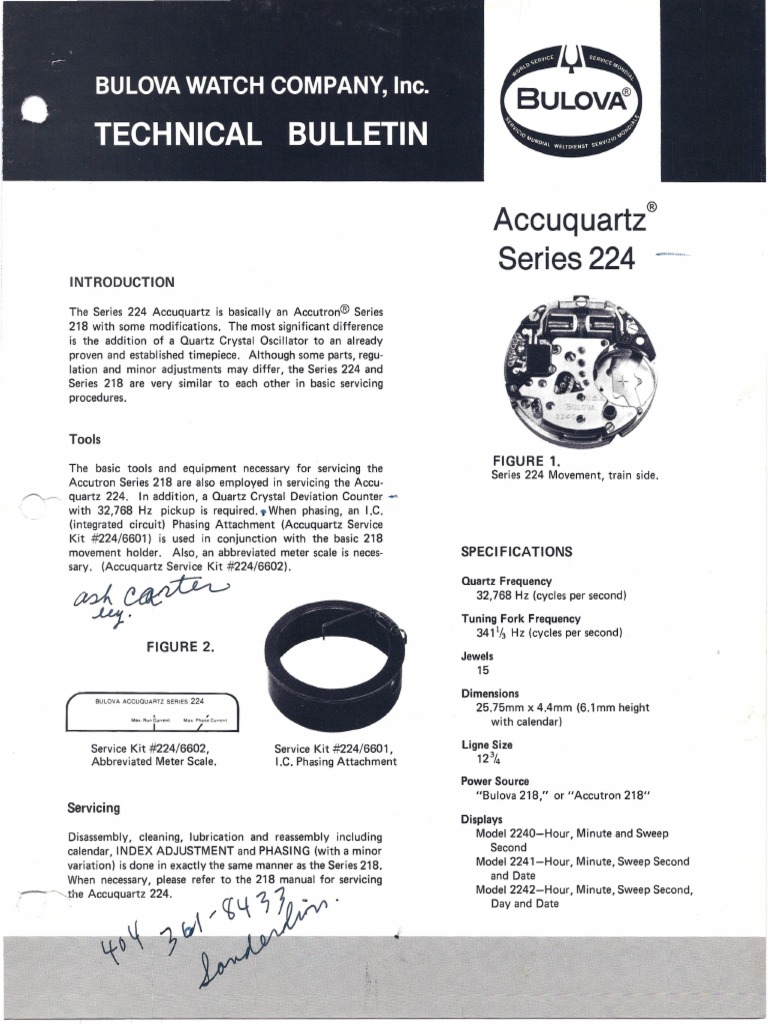 Accutron 224 ServiceManual | PDF | Electrical Engineering ...