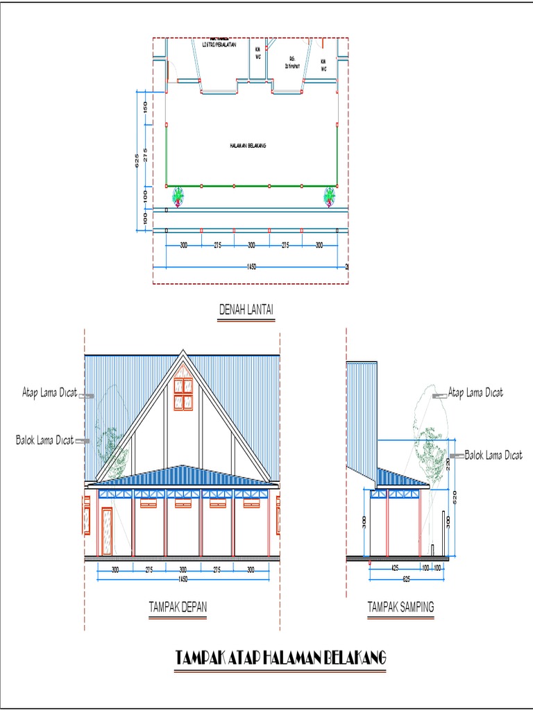 Gambar Atap Halaman Belakang Revisi | PDF