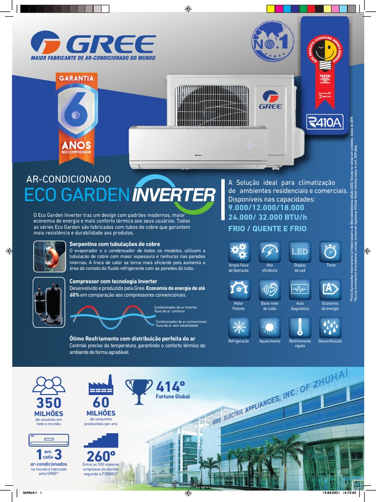 Catálogo Ar Condicionado Gree Eco Garden Inverter | Download grátis PDF ...