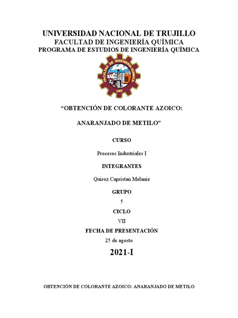 Colorantes Azoicos | PDF | Sal (química) | Ácido