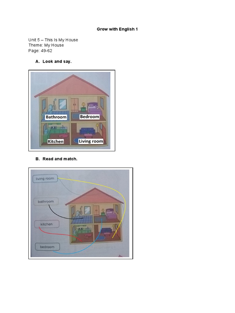 My House Activities for English Learners | PDF