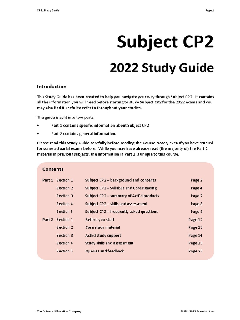 CP2 - Study Guide Page 1 | PDF