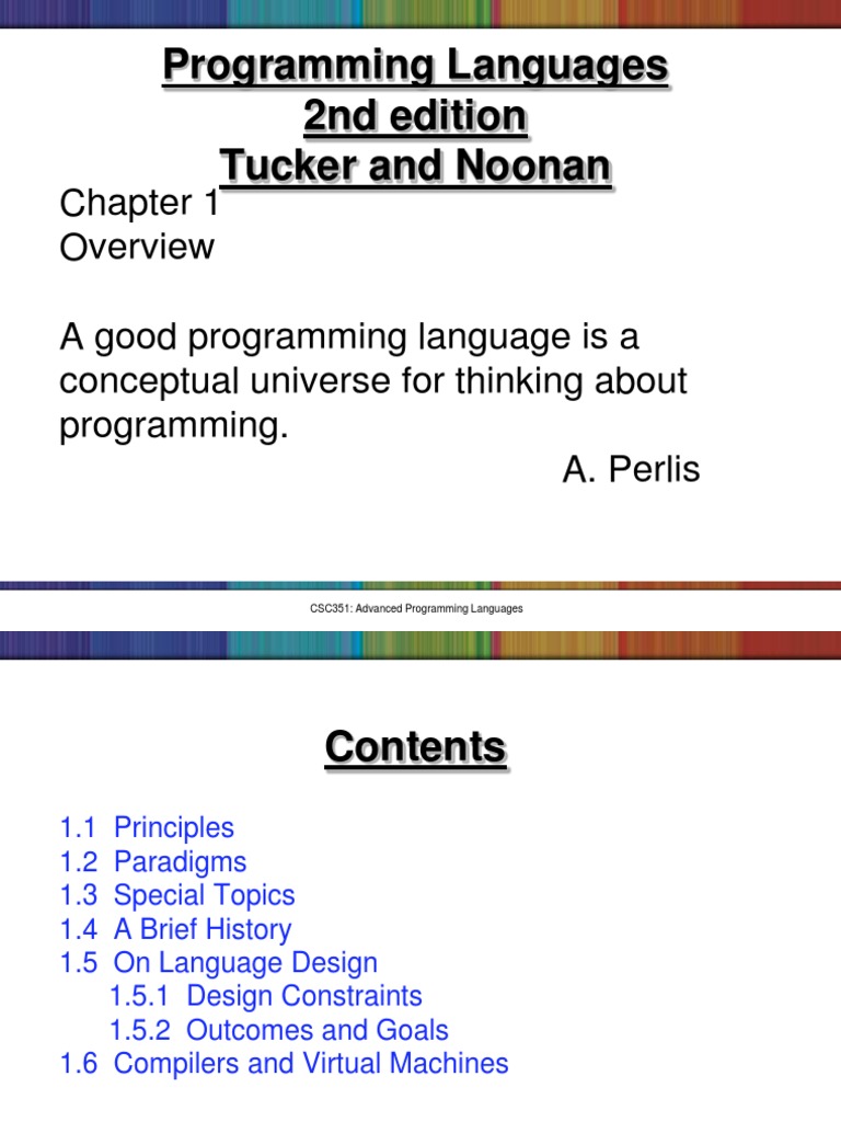Programming Languages 2nd Edition Tucker and Noonan | PDF | Programming ...