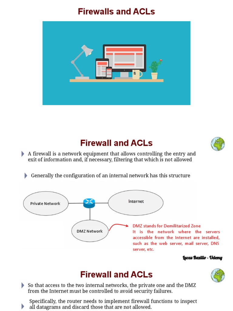 2.1 Firewalls and ACLs | PDF | Firewall (Computing) | Computer Network