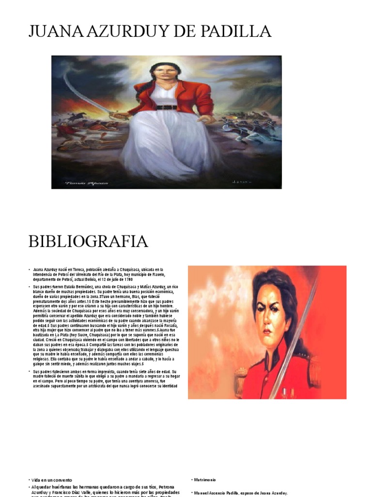 Juana Azurduy de Padilla Miki | PDF | América del Sur