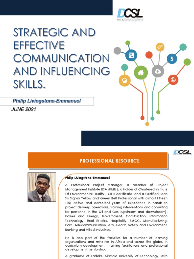 Strategic and Effective Communication and Influencing Skills Slides ...