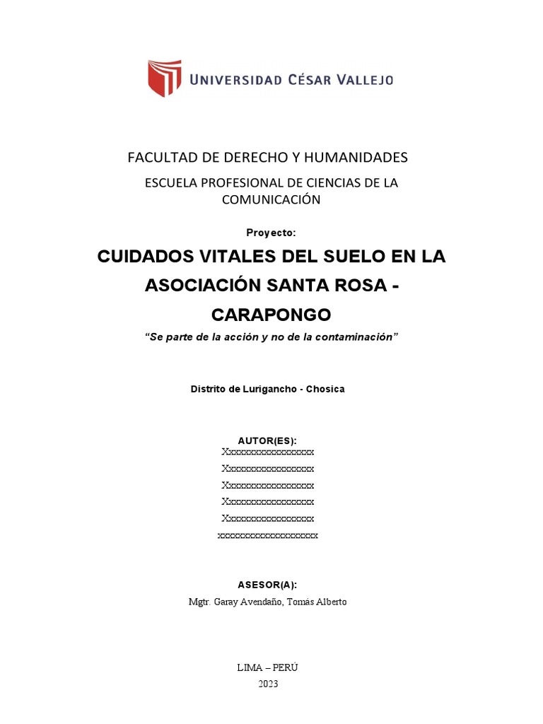 Ejemplo Proyecto Final - Curso Enfoque Comunicacionales | PDF ...