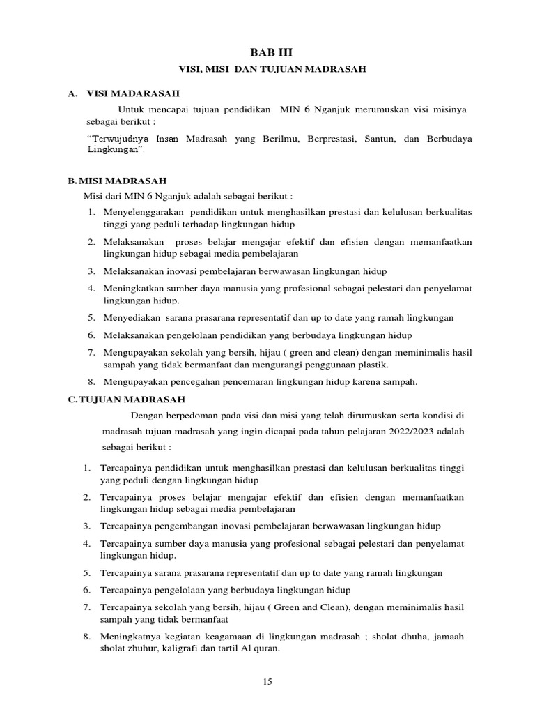 Dokumen 1 KTSP BAB III | PDF