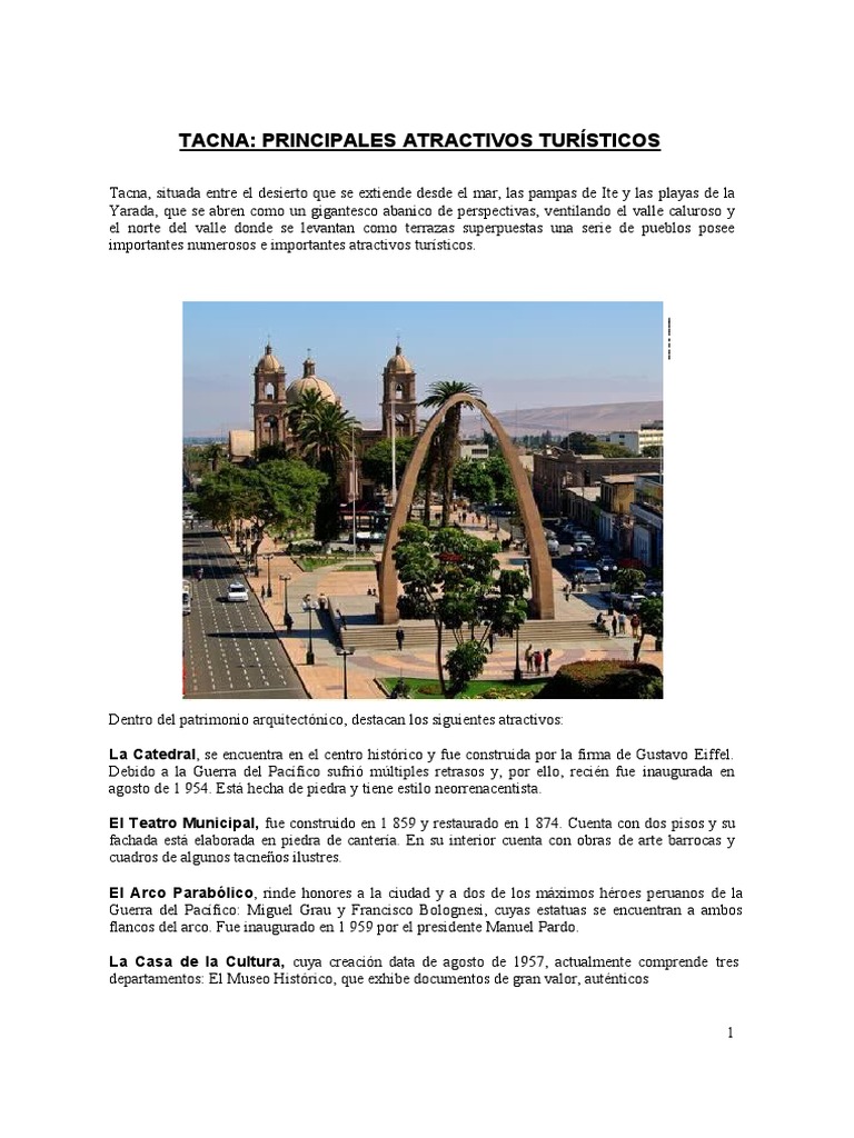 Tacna Atractivos | PDF