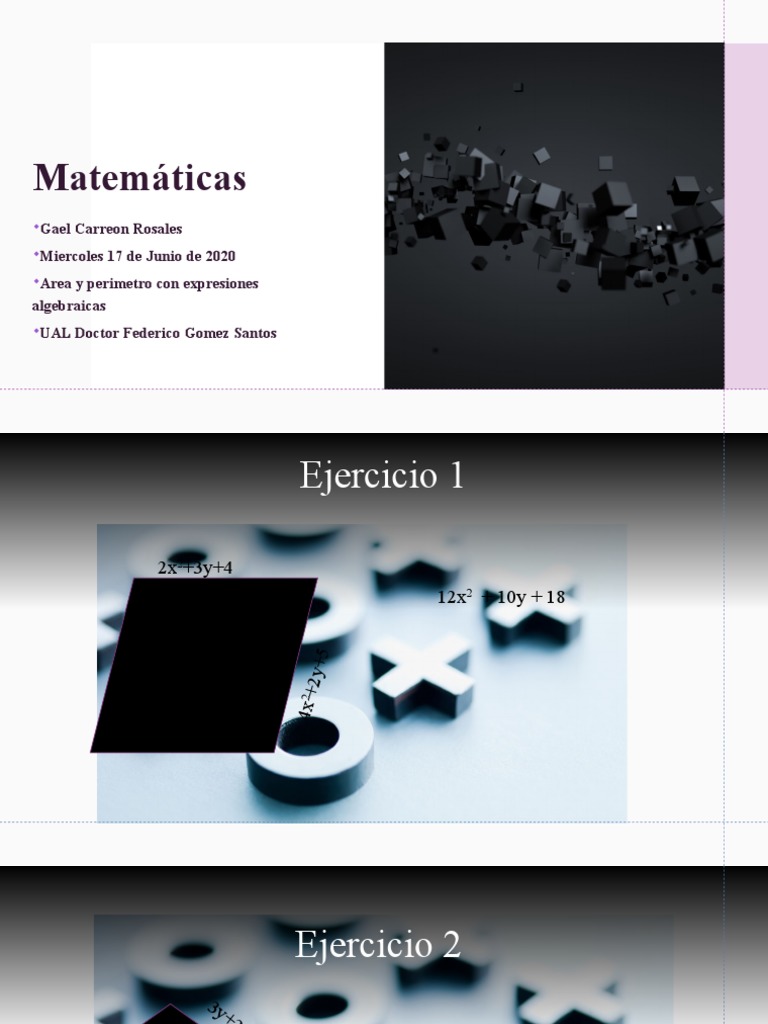 Area y Perimetro Con Expresiones Algebraicas | PDF