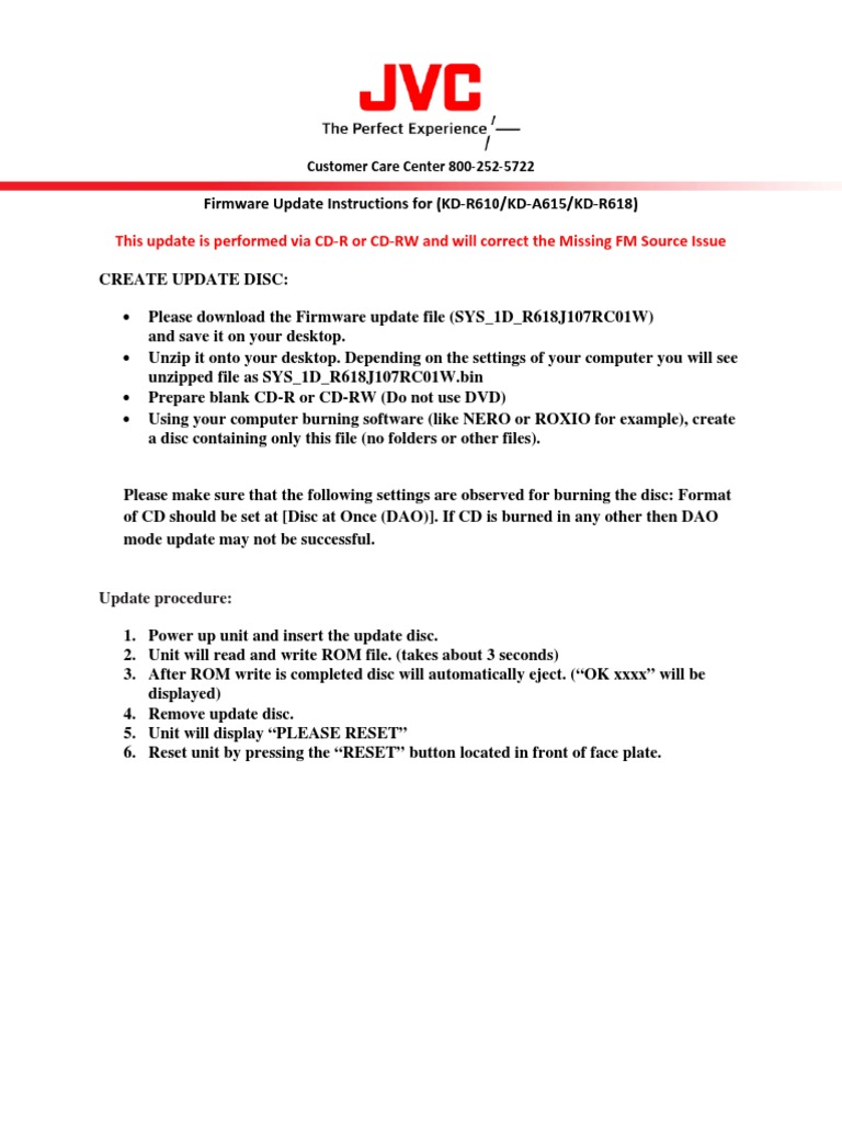 JVC Stereo user guide Update_Inst_610_615_618 | PDF