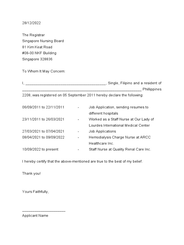 Service Gap Template For Singapore | PDF