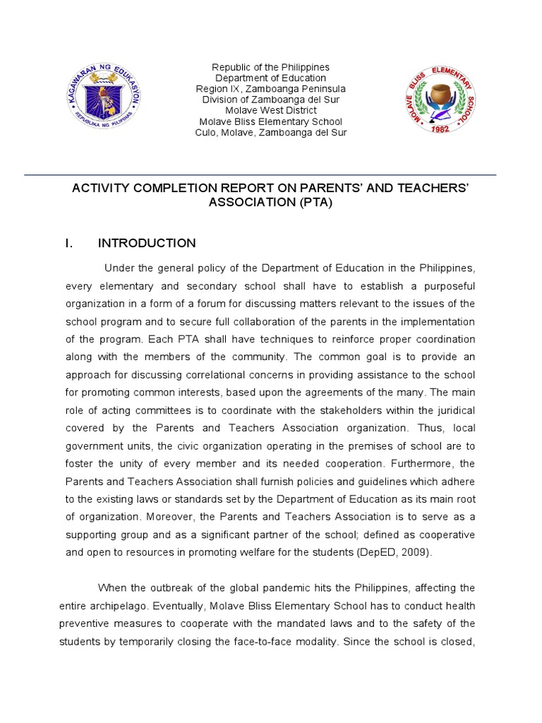 PTA Narrative Report | PDF | Education Reform