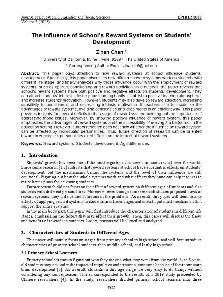 Impact of Reward Systems on Student Growth | PDF | Motivational ...