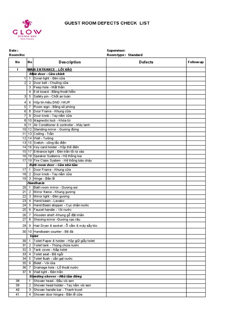 HK 88 - Defect List Form | PDF