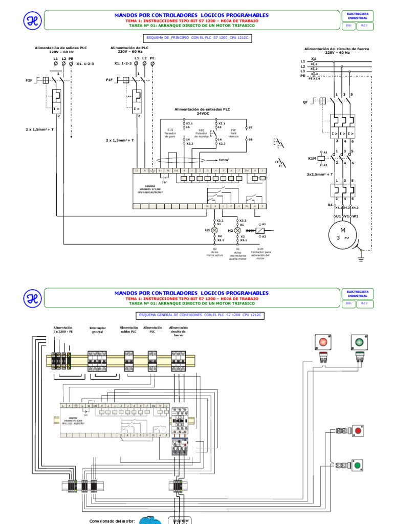 TAREA 01 PLC I A3 ULT (Reparado) | PDF | Ingenieria Eléctrica | Electricidad