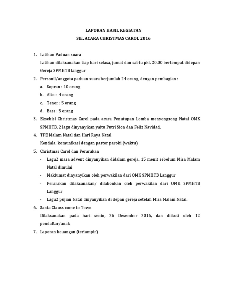 Laporan Hasil Kegiatan | PDF