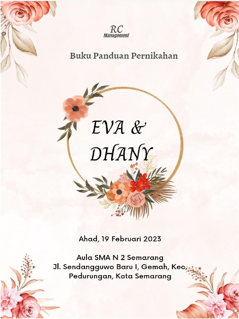Draft Buku Panduan Pernikahan Eva & Dhany | PDF
