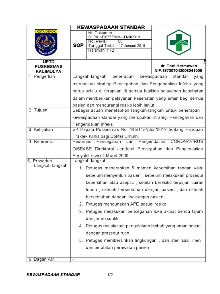 Panduan Kewaspadaan Standar | PDF