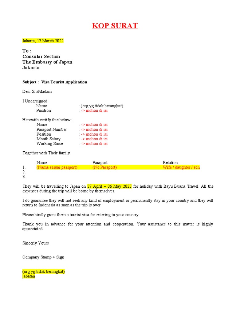 CONTOH SPONSOR KELUARGA | PDF