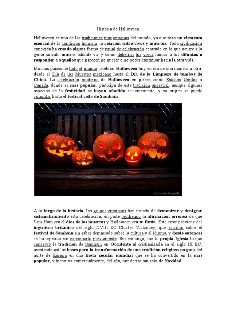 Historia de Halloween | PDF | Víspera de Todos los Santos | Guy Fawkes