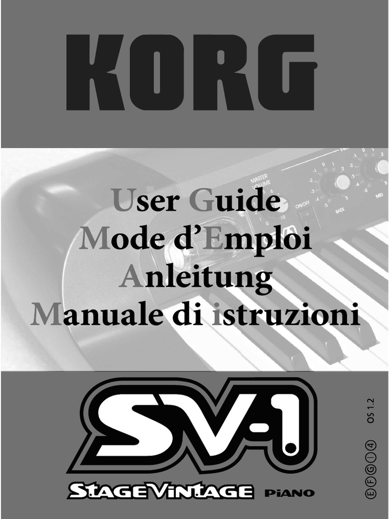 KORG SV-1 1.2 User Guide - English | PDF