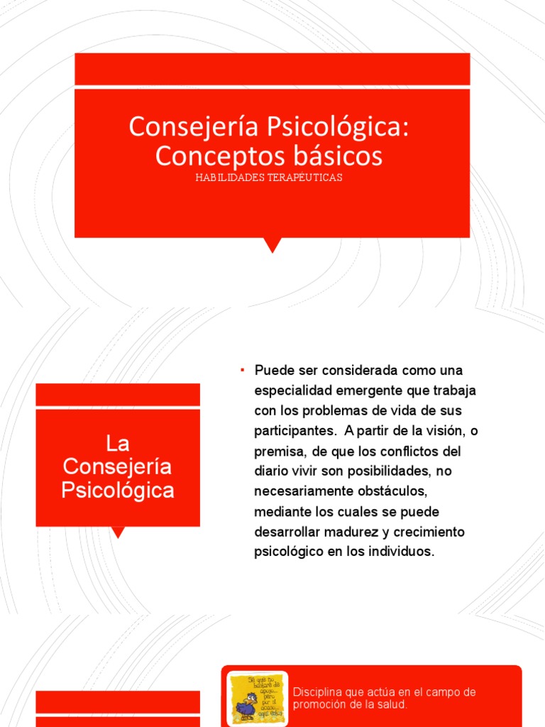 2.1consejeria Psicológica Principios Básicos | PDF | Sicología | Comportamiento