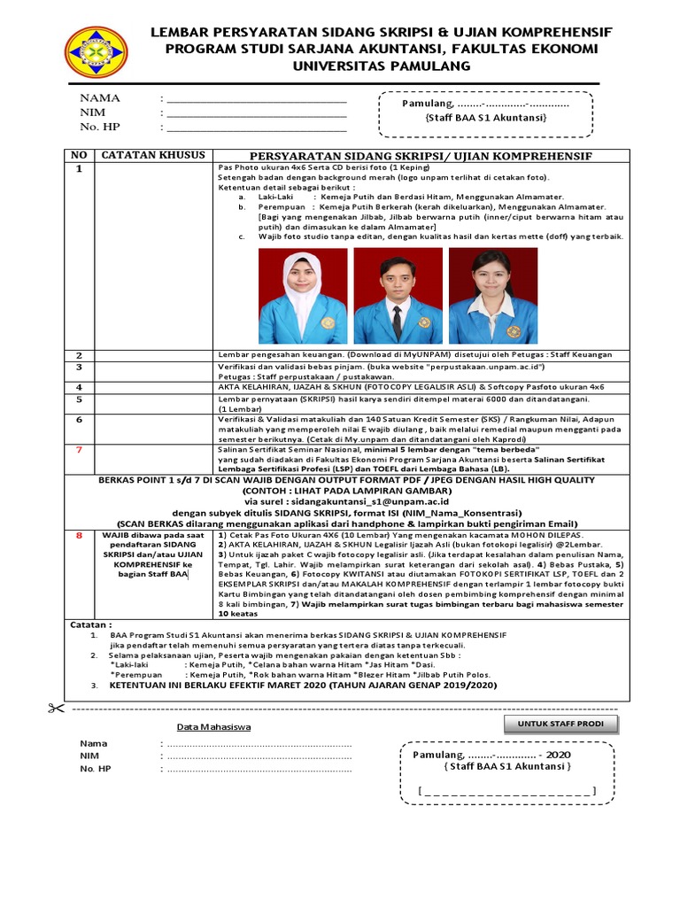 Form Persyaratan Sidang Dan Alur Terbaru 2020 Pdf