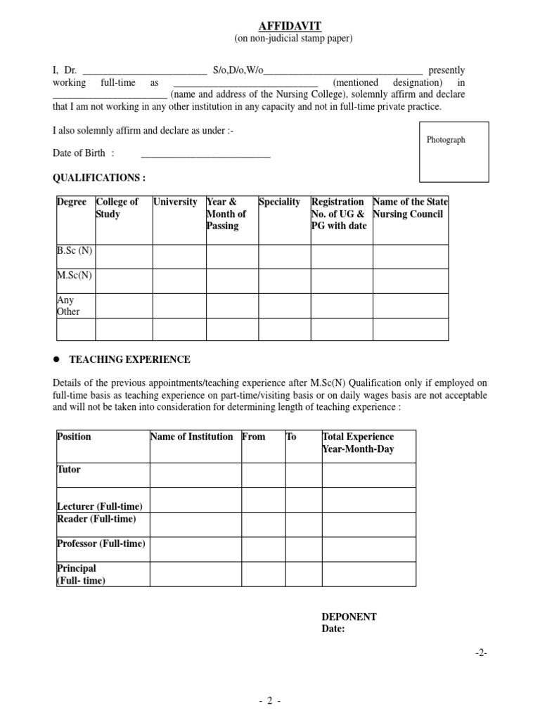 Affidavit Nursing | Download Free PDF | Affidavit