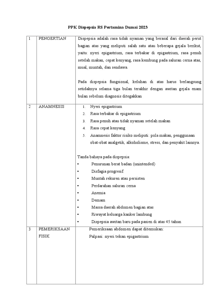 PPK Dispepsia RSPD | PDF