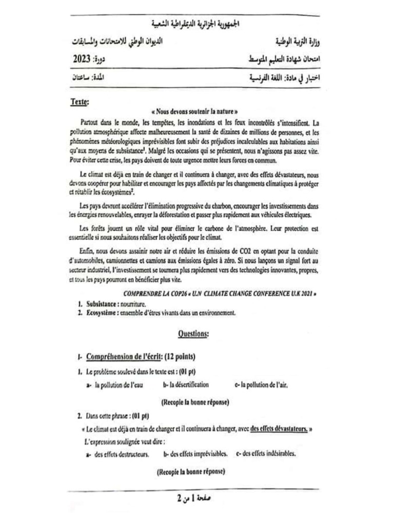 Bem Francais 2023 | PDF