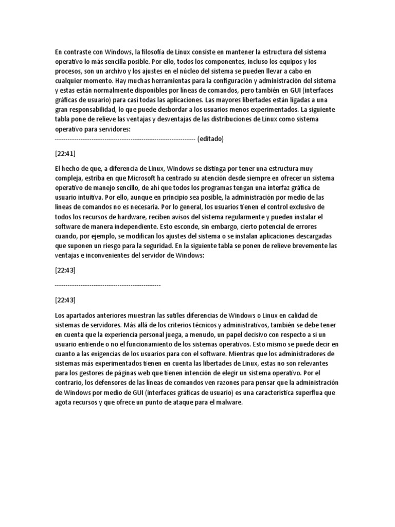Windows Vs Linux Pdf Distribución De Linux Microsoft Windows