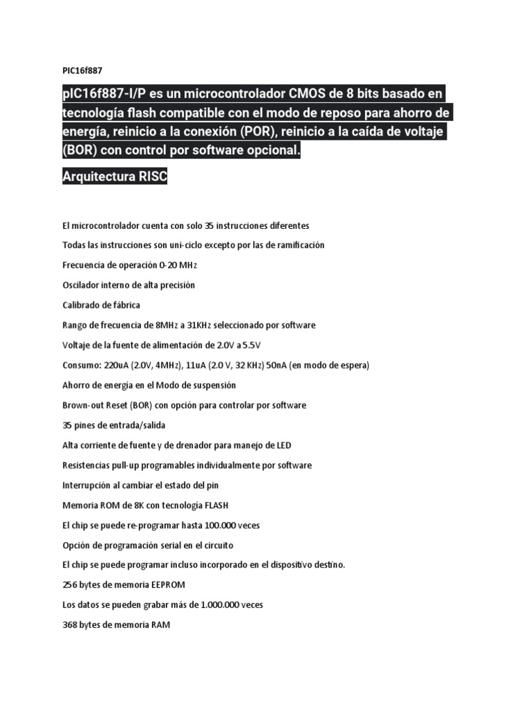 Marco Teórico | PDF | Corriente eléctrica | Microcontrolador